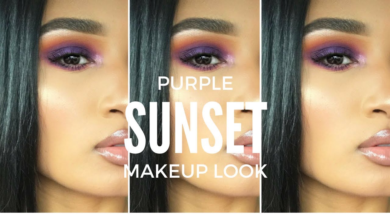Purple Sunset Makeup Look - YouTube