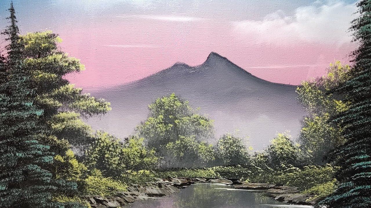 Paint a Spring Lake Scene Like Bob Ross! - YouTube