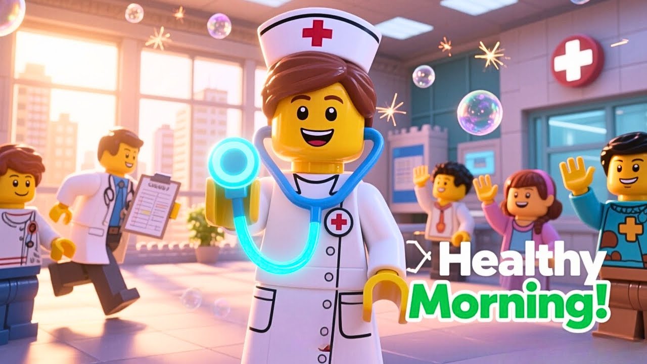 LEGO Hospital 🚑 Morning Routine – Nurse Teaches Healthy Habits for Kids ...