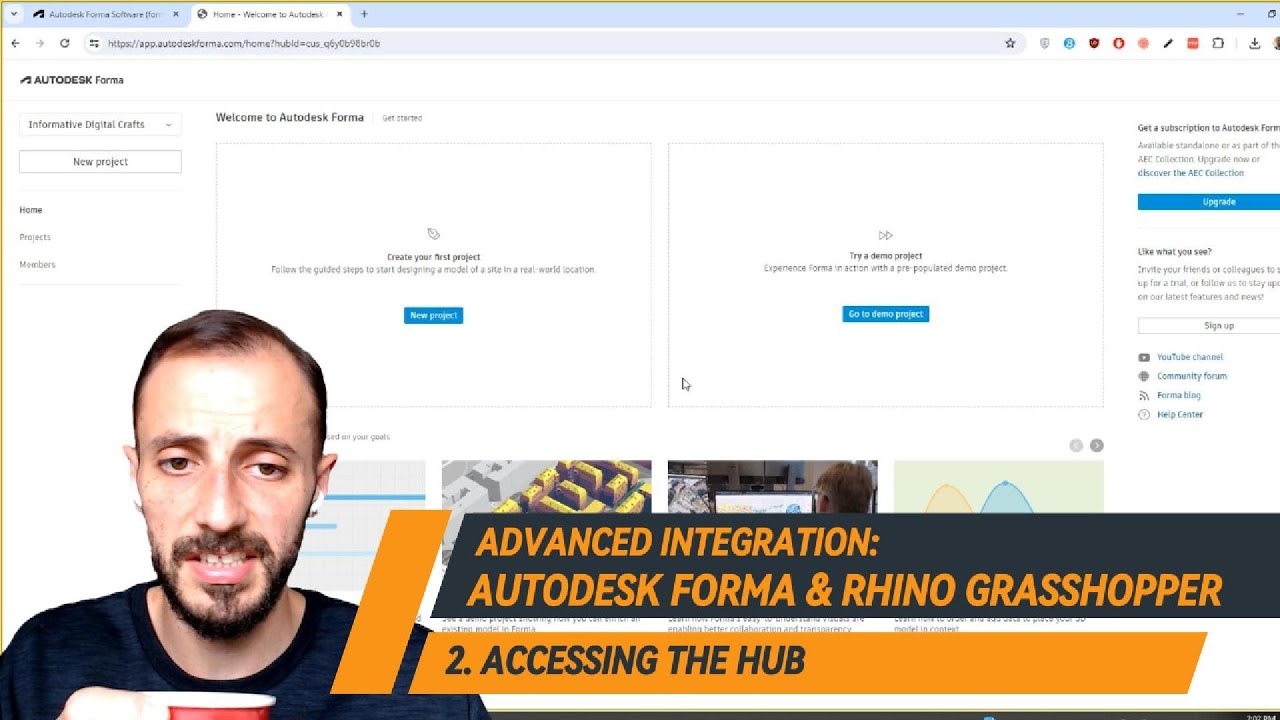 2- Access the Autodesk Forma Hub #AutodeskForma # ...
