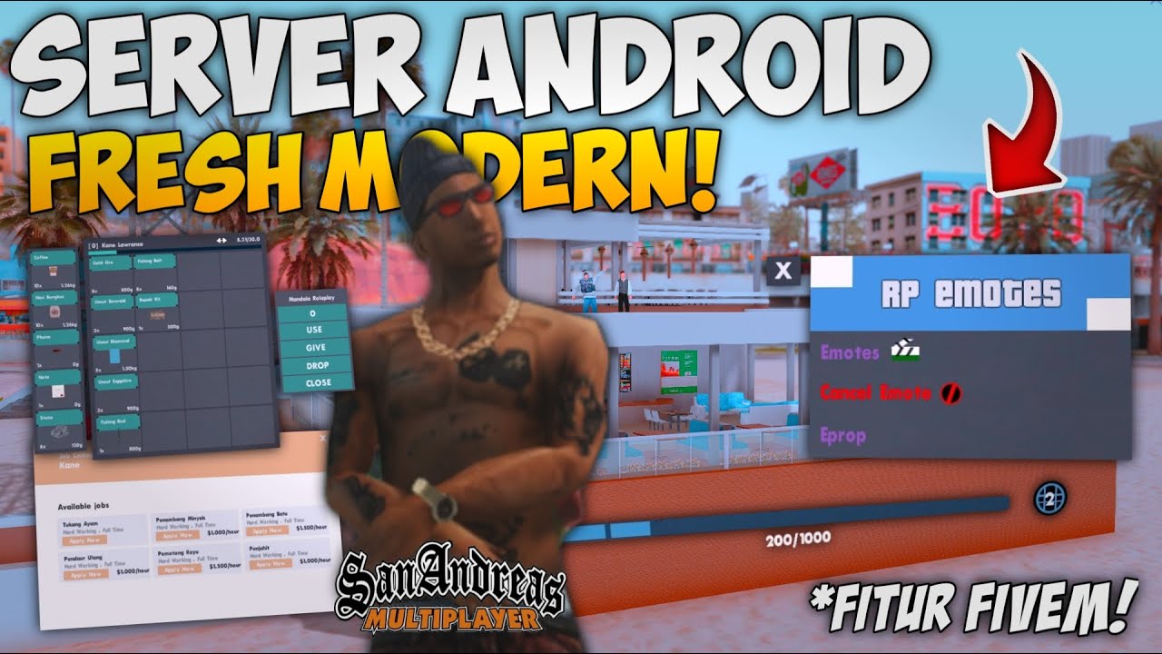 SERVER SAMP ROLEPLAY ANDROID PALING MIRIP FIVEM !? REVIEW SERVER GTA ...