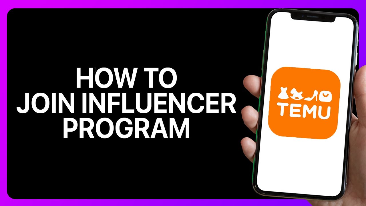 How To Join Temu Influencer Program Tutorial - YouTube
