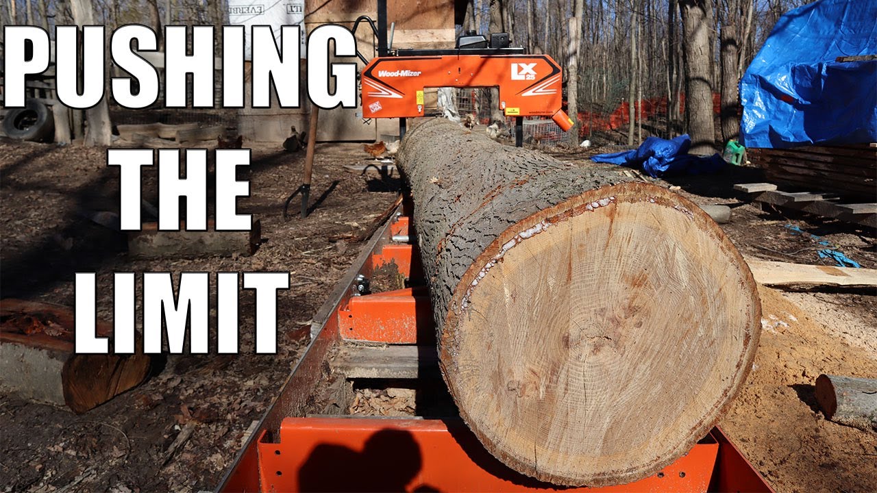 Biggest Log I Could Fit On The Mill! - YouTube