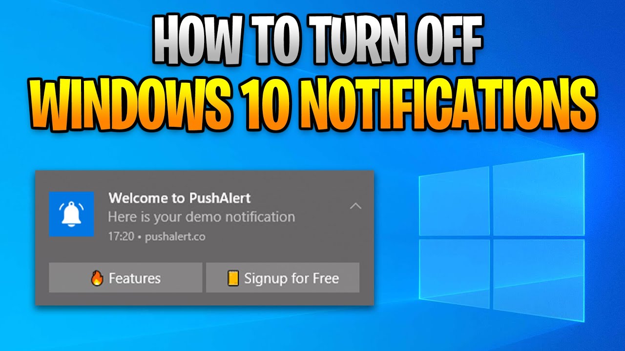 How to Turn Off Windows 10 Notifications on Laptop & PC - YouTube