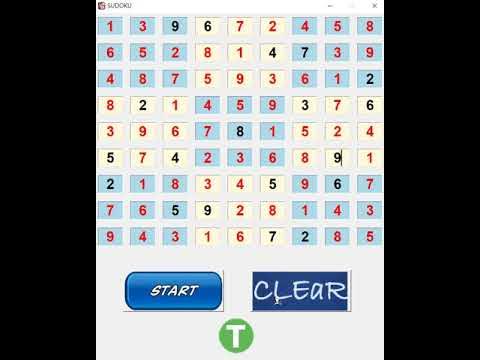 [Python] tkinter - sudoku solver demo - YouTube