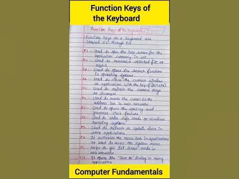 Function Keys of Computer|Function Keys|Function Keys Uses - YouTube