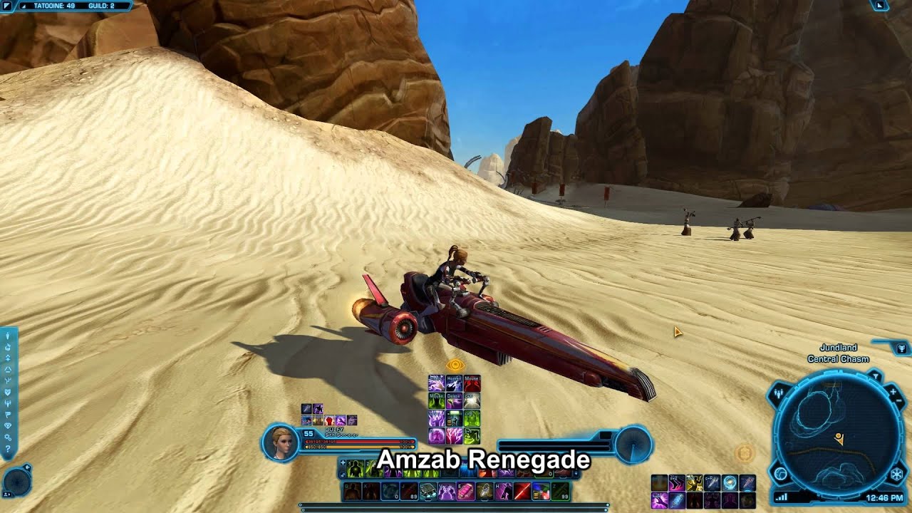 SWTOR Amzab Speeders from Tracker's Bounty Pack - YouTube