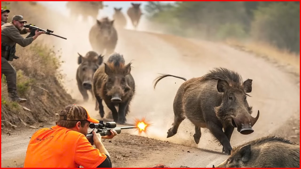 The Fierce Battle Between Seasoned Hunters And Ferocious Wild Boars ...