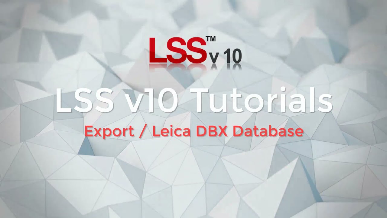 Export Leica DBX Command - LSS Tutorial - YouTube