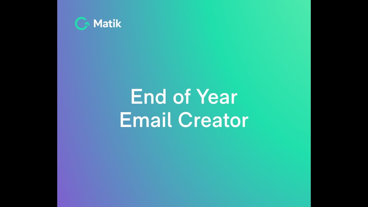 End of Year Email Creator - YouTube