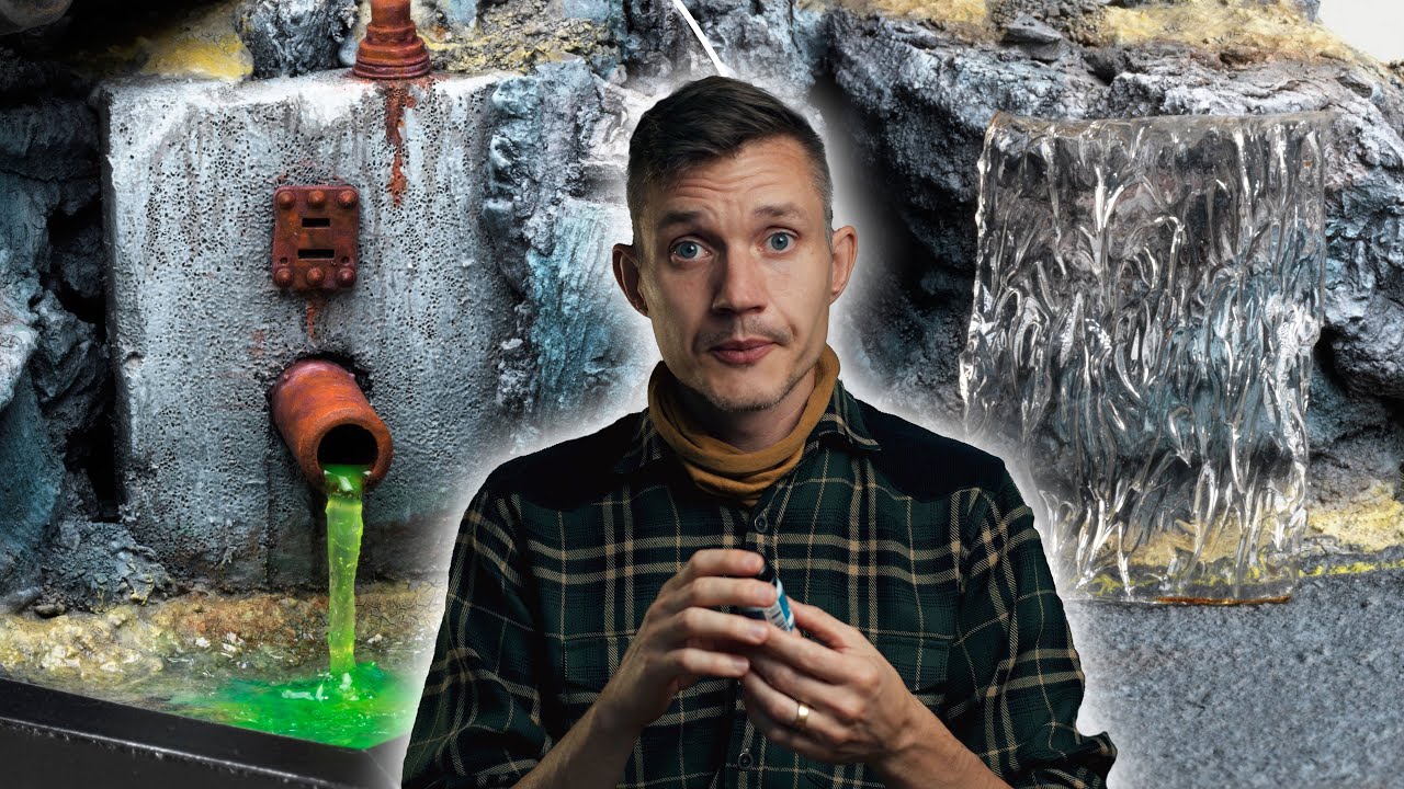 Flowing water effects - sewage, toxic waste & waterfalls - YouTube