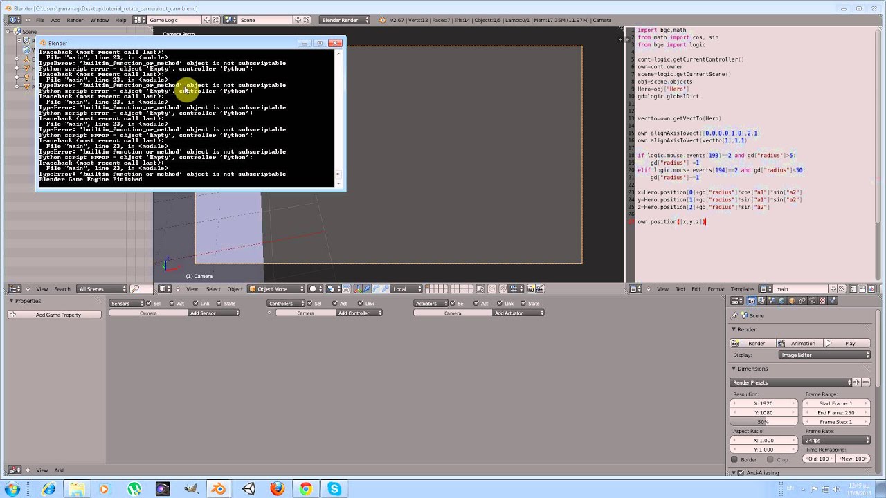 Pananag's Blender Tutorials: Rotating camera around an object - YouTube