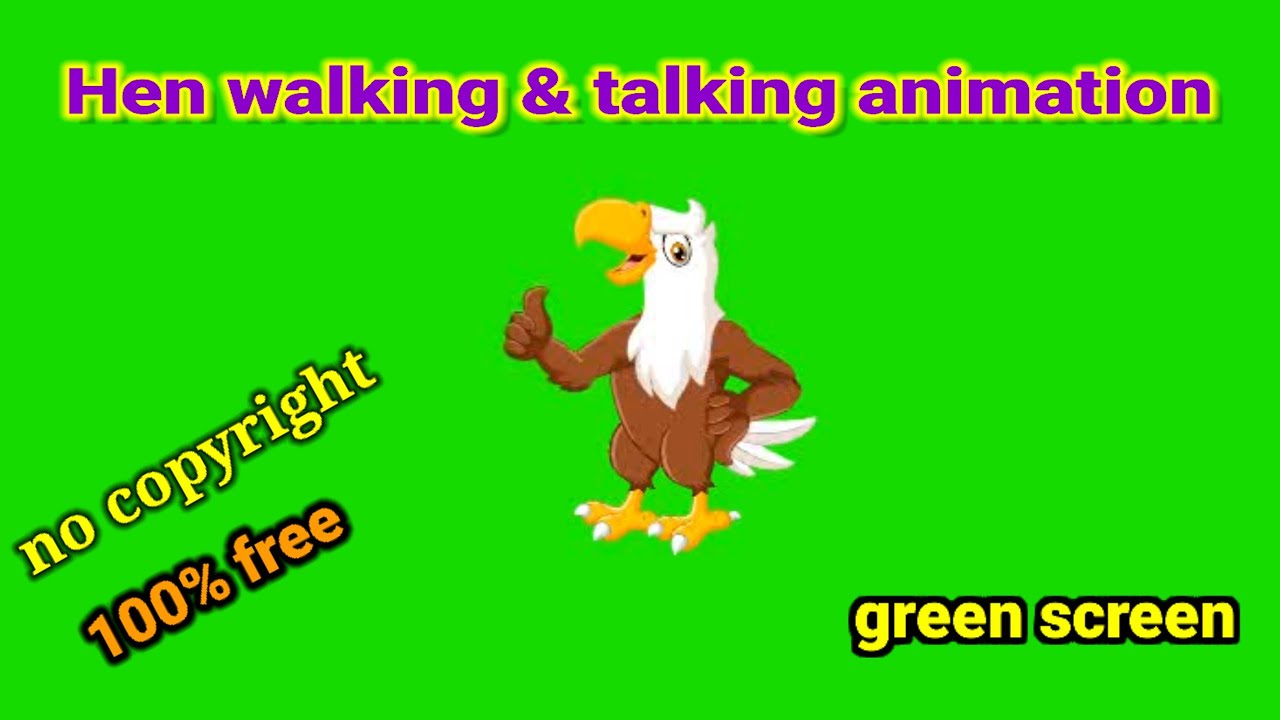 Hen Walking and Talking || Free Green Screen Animals || No Copyright ...
