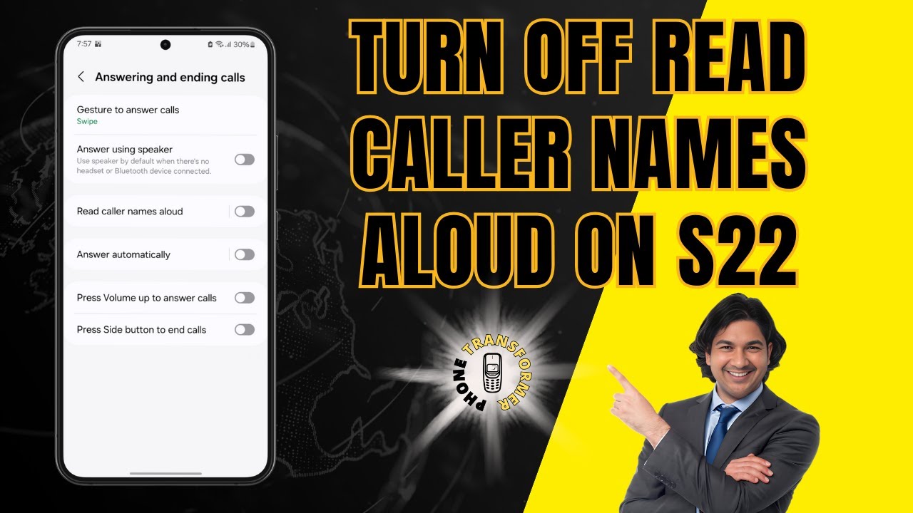 How to Turn Off Read Caller names Aloud On Galaxy S22 | Step-by-Step ...