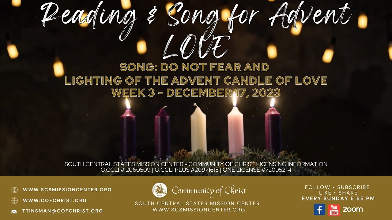 12 17 2023 Advent Week 3 Reading and Song - LOVE - YouTube