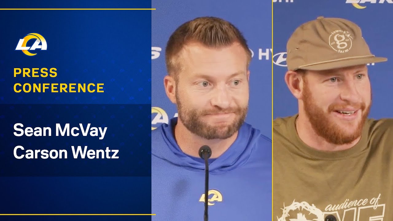 Sean McVay & Carson Wentz Address The Media Ahead Of Sunday's Game ...