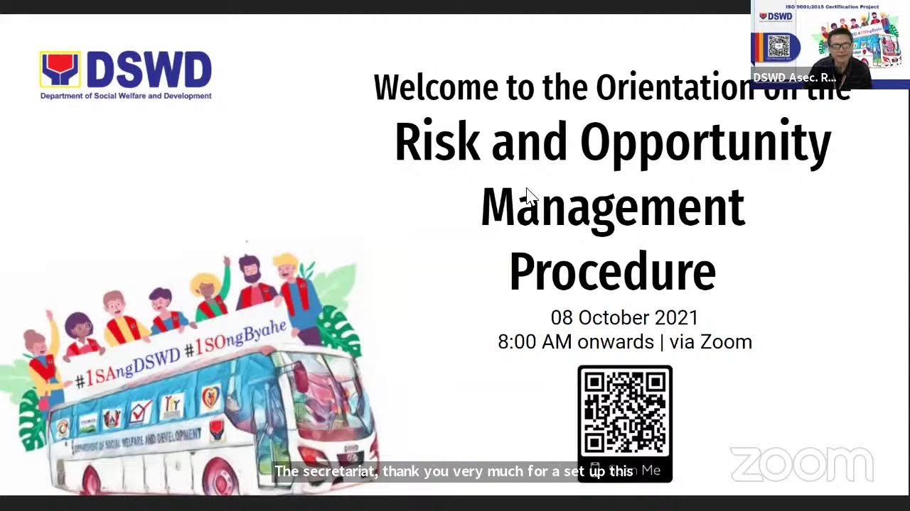 ORIENTATION ON RISK AND OPPORTUNITY MANAGEMENT PROCEDURE - YouTube