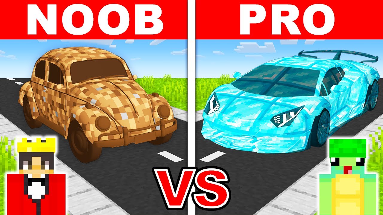 NOOB vs PRO: SUPERCAR House Build Challenge in Minecraft - YouTube
