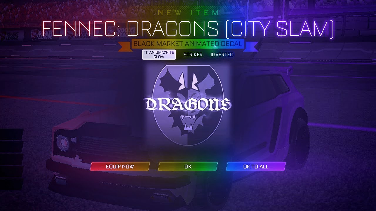 PLAYING ROCKET LEAGUE WITH THE DRAGONS CITY SLAM DECAL! - YouTube