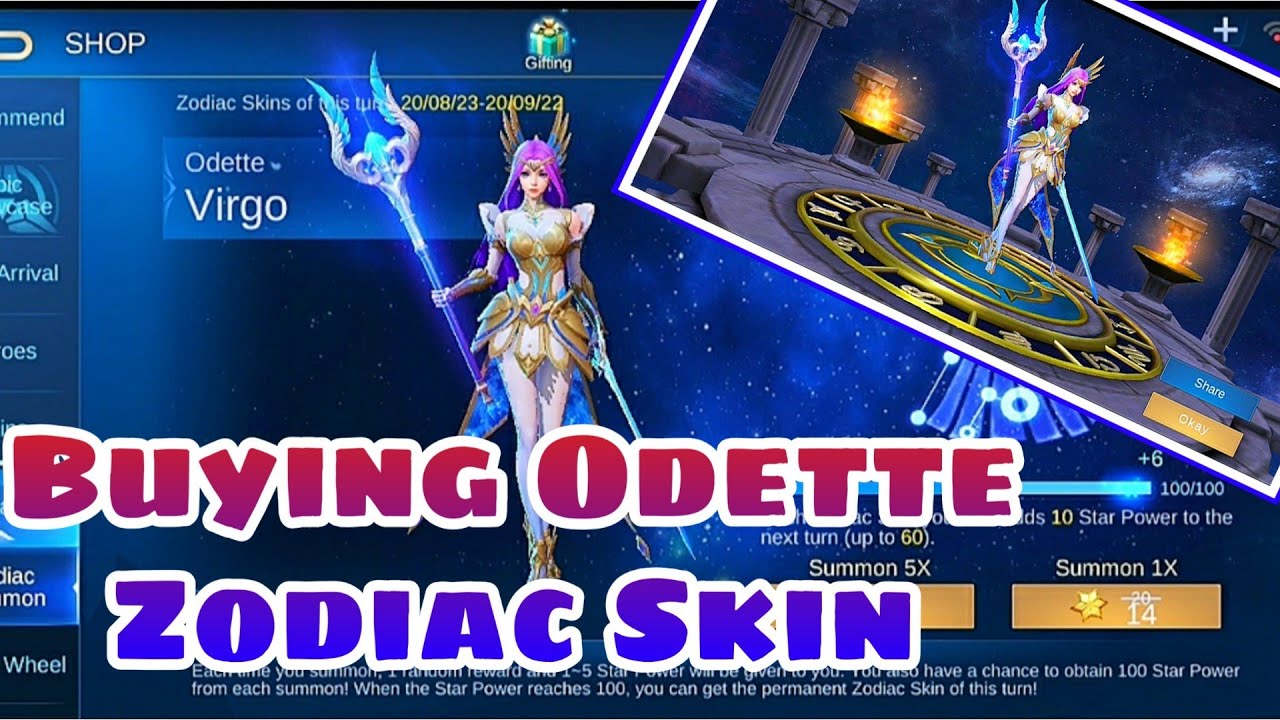 Buying Odette Zodiac Skin • Mobile Legend Odette Virgo Zodiac Skin ...