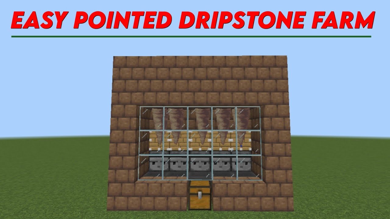 Easy 1.19+ Pointed Dripstone Farm In Minecraft (Java,Bedrock,Pe) - Dripstone Farm || NILESH ...