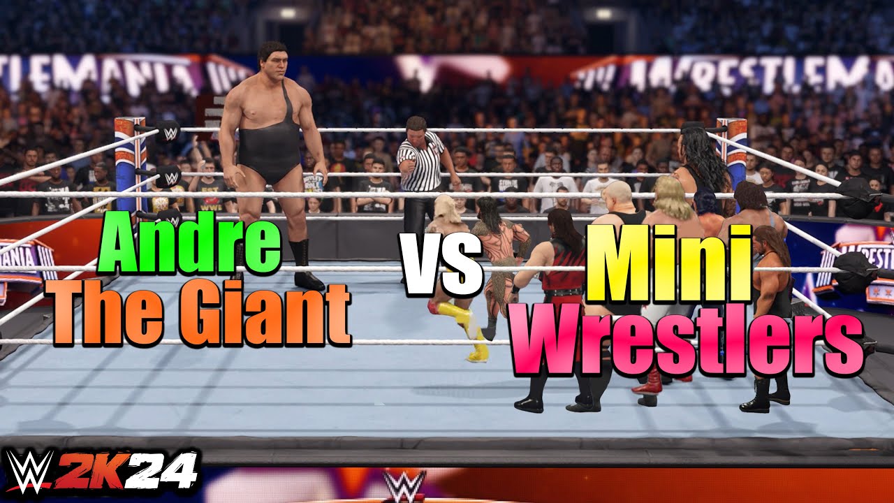 Andre The Giant vs. 19 Mini Wrestlers!! (The Ultimate Size Mismatch ...