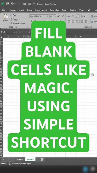 Fill Blank Cells in Excel | Use Ctrl + Enter for Faster Data Entry | The Basics Tamil - YouTube