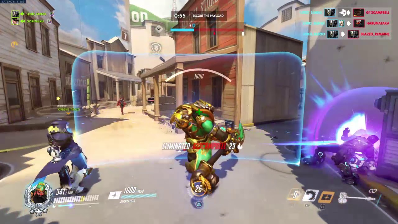 Overwatch Reinhardt quad kill - YouTube