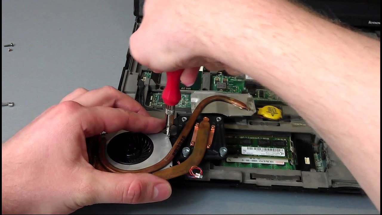 Czyszczenie laptopa lenovo R61i LAPTOP CLEANING fan tutorial - YouTube