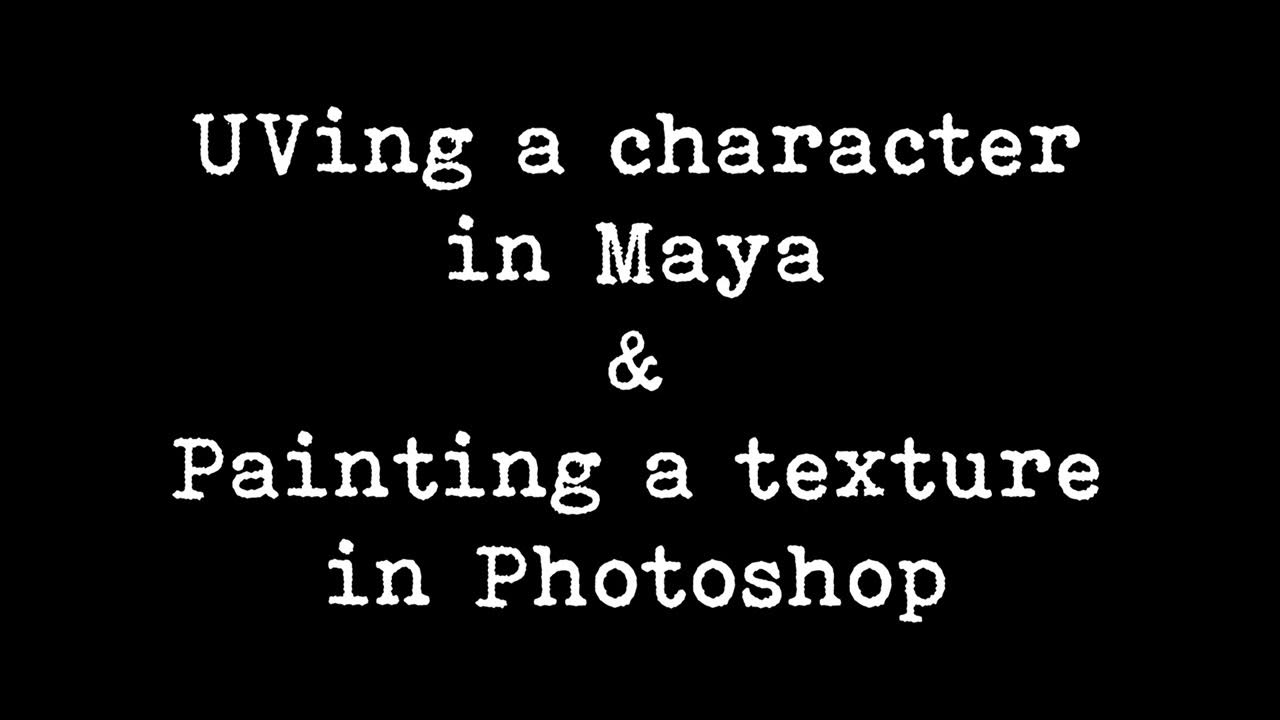 UVing a character in Maya & texturing it in Photoshop - YouTube