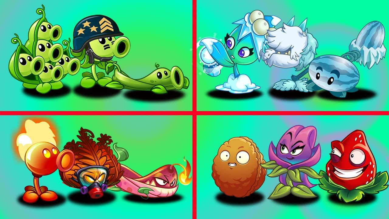 Team peapod Vs Team wintermelon Vs Team firepeashooter Vs Team ...