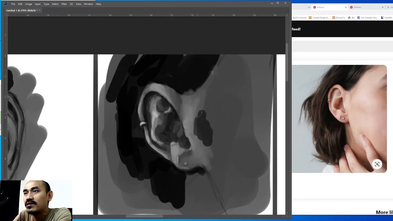 Talking Ear Anatomy for painting portrait basic in photoshop : เรียนรู้ ...