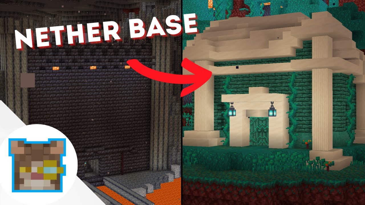 Minecraft nether base inspiration - YouTube