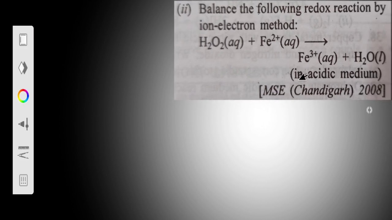 Balancing ion electron method part 3 - YouTube
