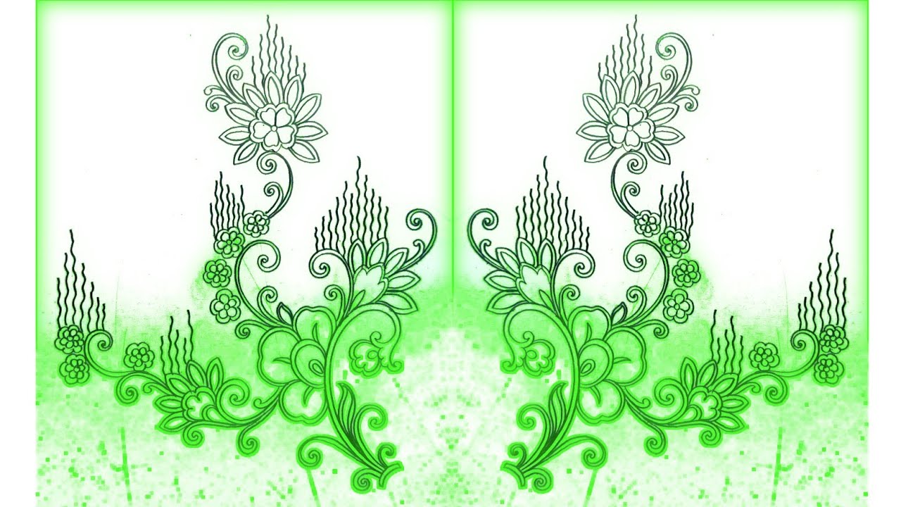 How To Draw Textile Design On Tracing Paper | Pencil Drawing - YouTube