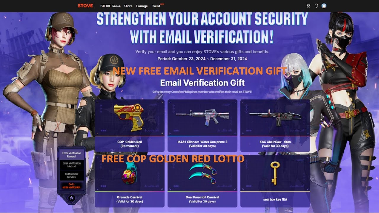 NEW FREE EMAIL VERIFICATION GIFT CROSSFIRE PHILIPPINES - YouTube