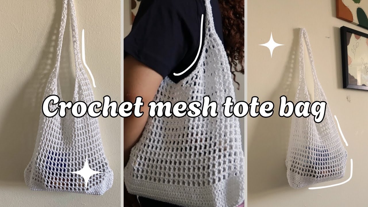 Crochet Mesh Bag tutorial - YouTube