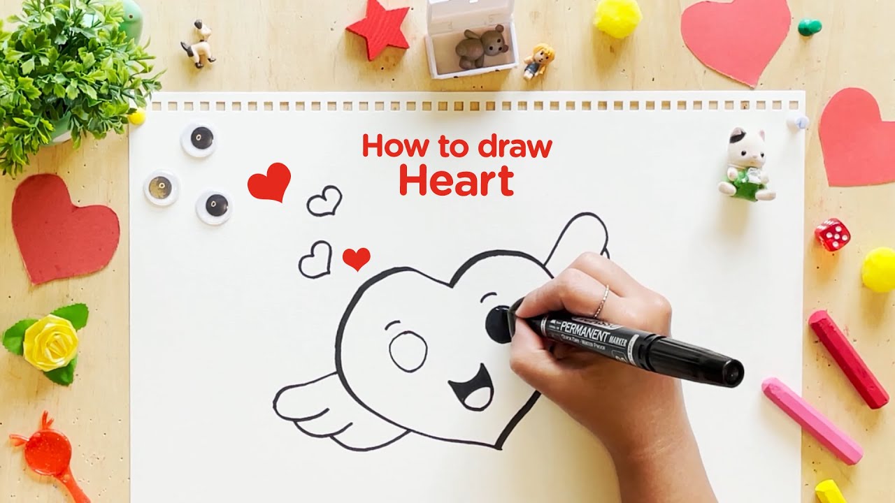How to draw Heart 💖 | Draw | Learn | Fun - YouTube