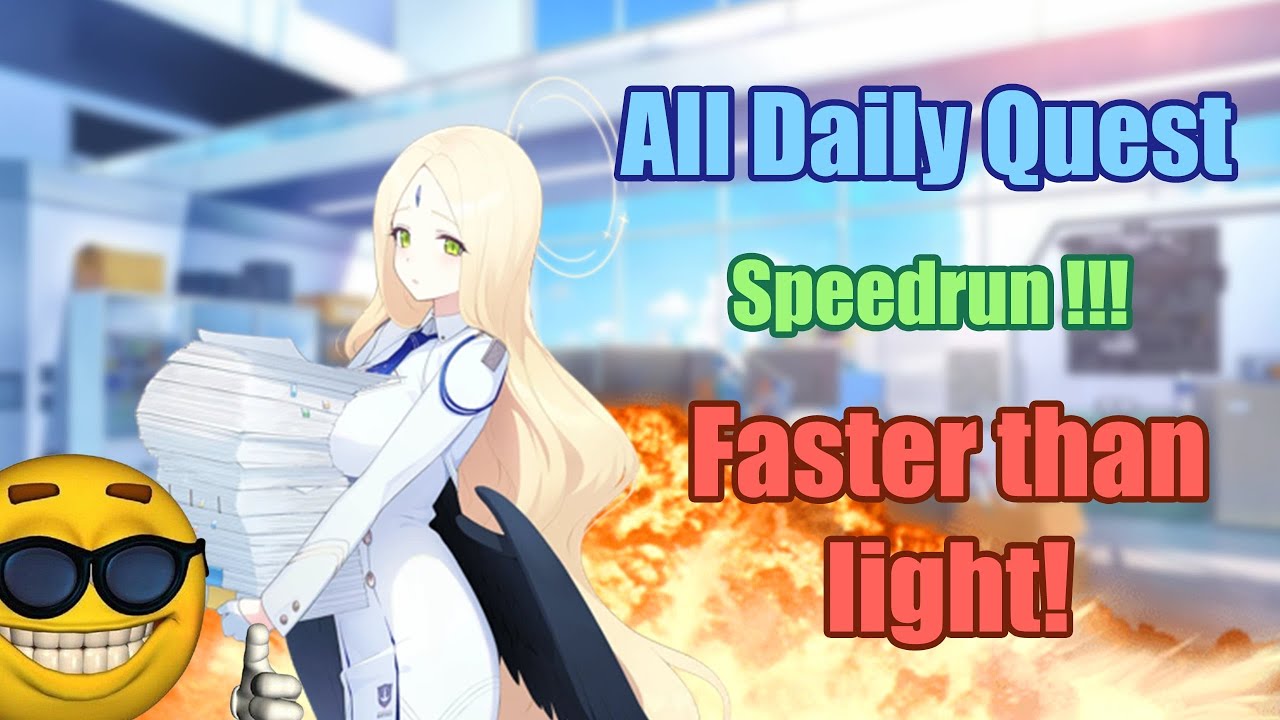 Blue Archive - Speedrun all daily quest (less than 1 min!) - YouTube