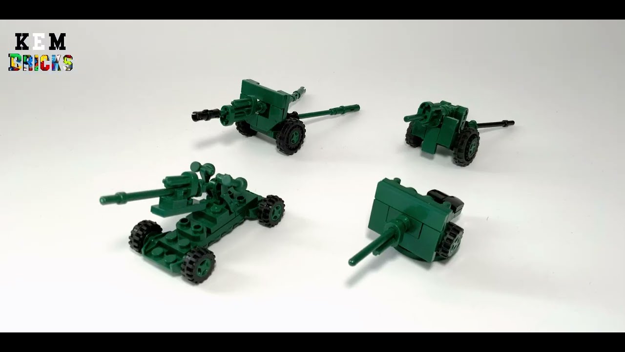 Builds Mini Heavy gun-cannon (Tutorial)-Brick Military Mini artillery ...