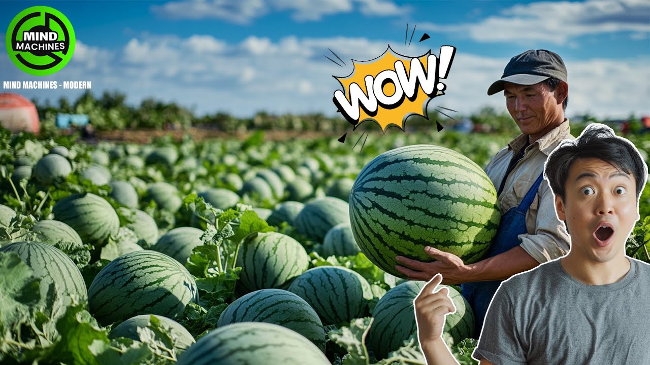Fastest Watermelon Harvesting Technology | How to Grow Watermelon on ...