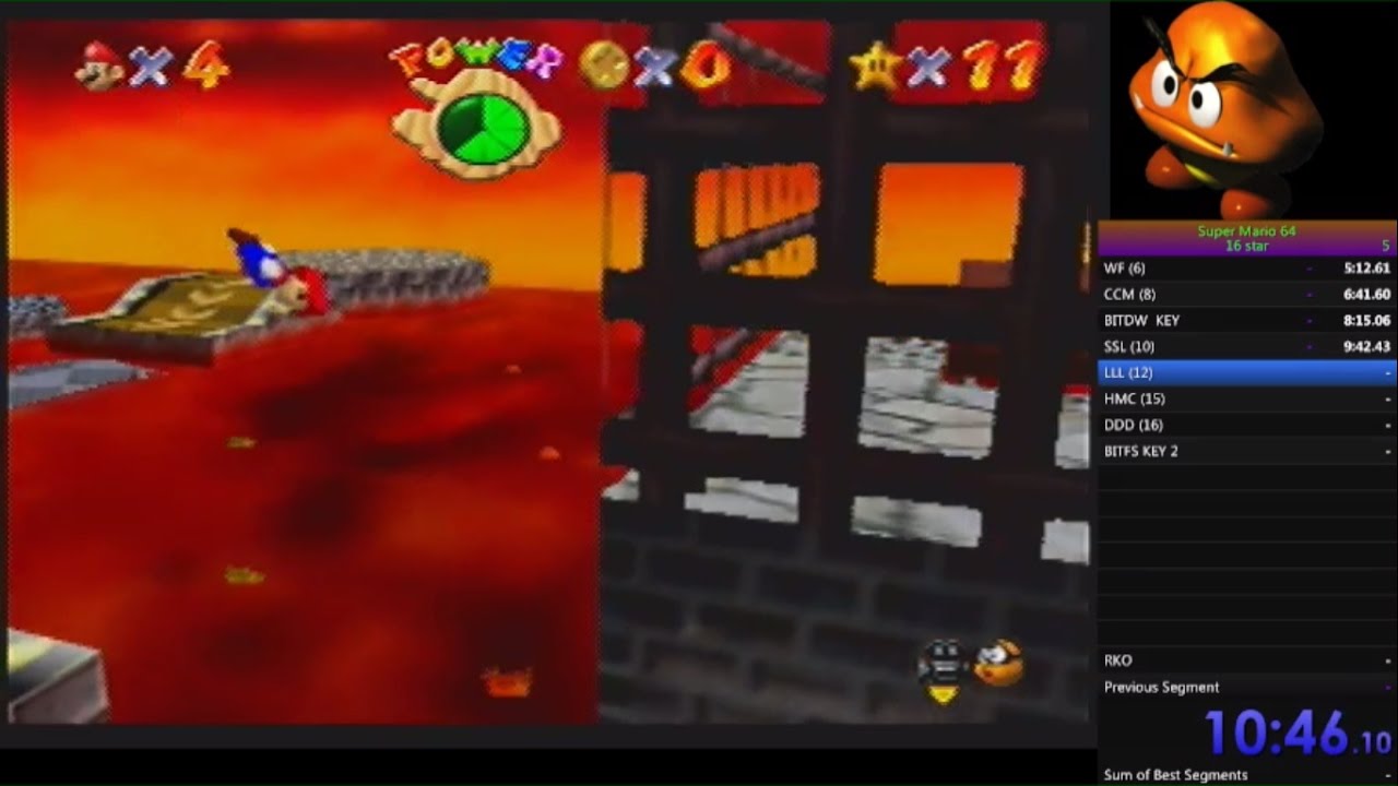 sm64 16 star 19:35 (new splits) - YouTube
