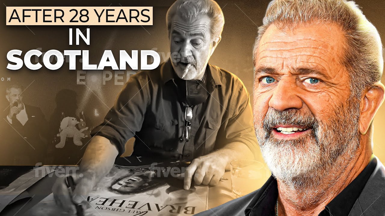 Mel Gibson behind the scenes in Scotland, back after 28 years since the ...