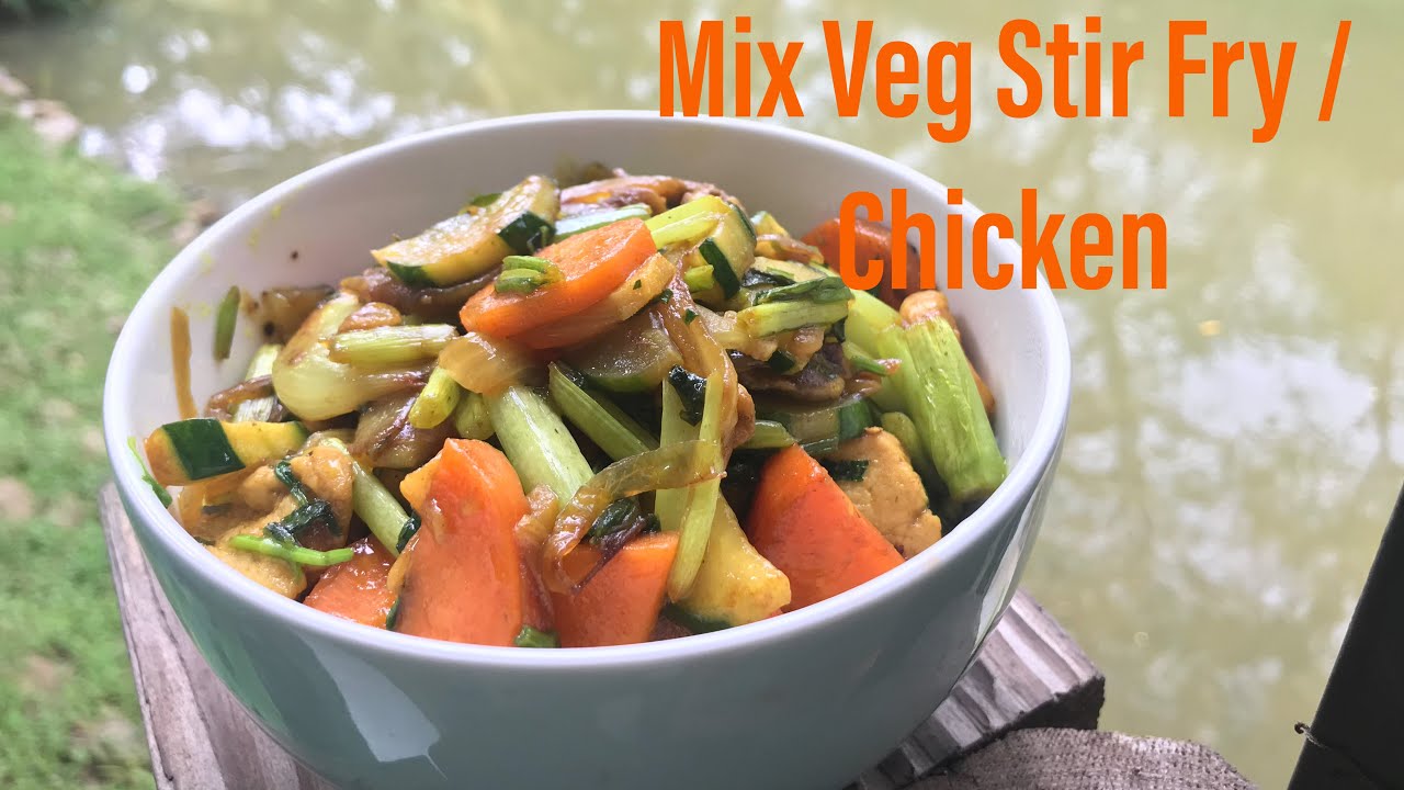 Stir Fried Mix Vegetables With Chicken | How To Make Stir Fried Mix ...
