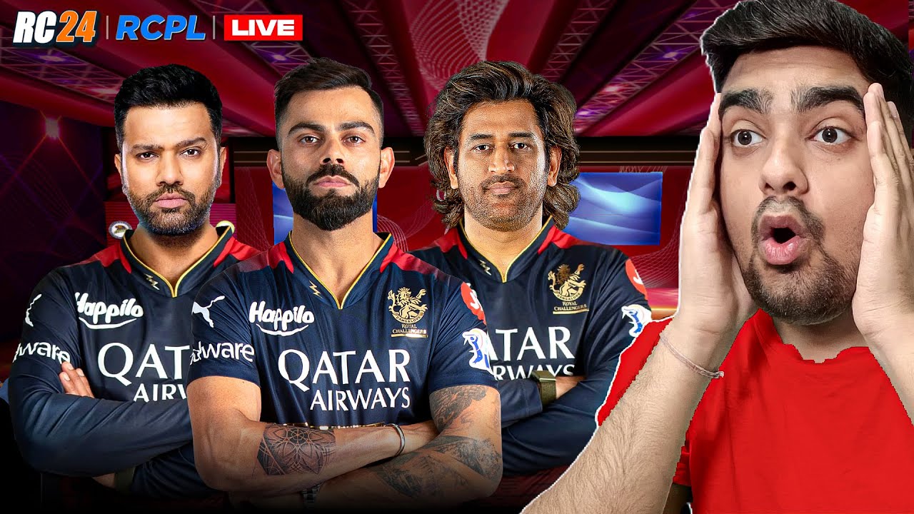 LIVE! RCPL KOHLI AND ROHIT OPENING FOR RCB RC 24 (REAL CRICKET 24) HARD ...