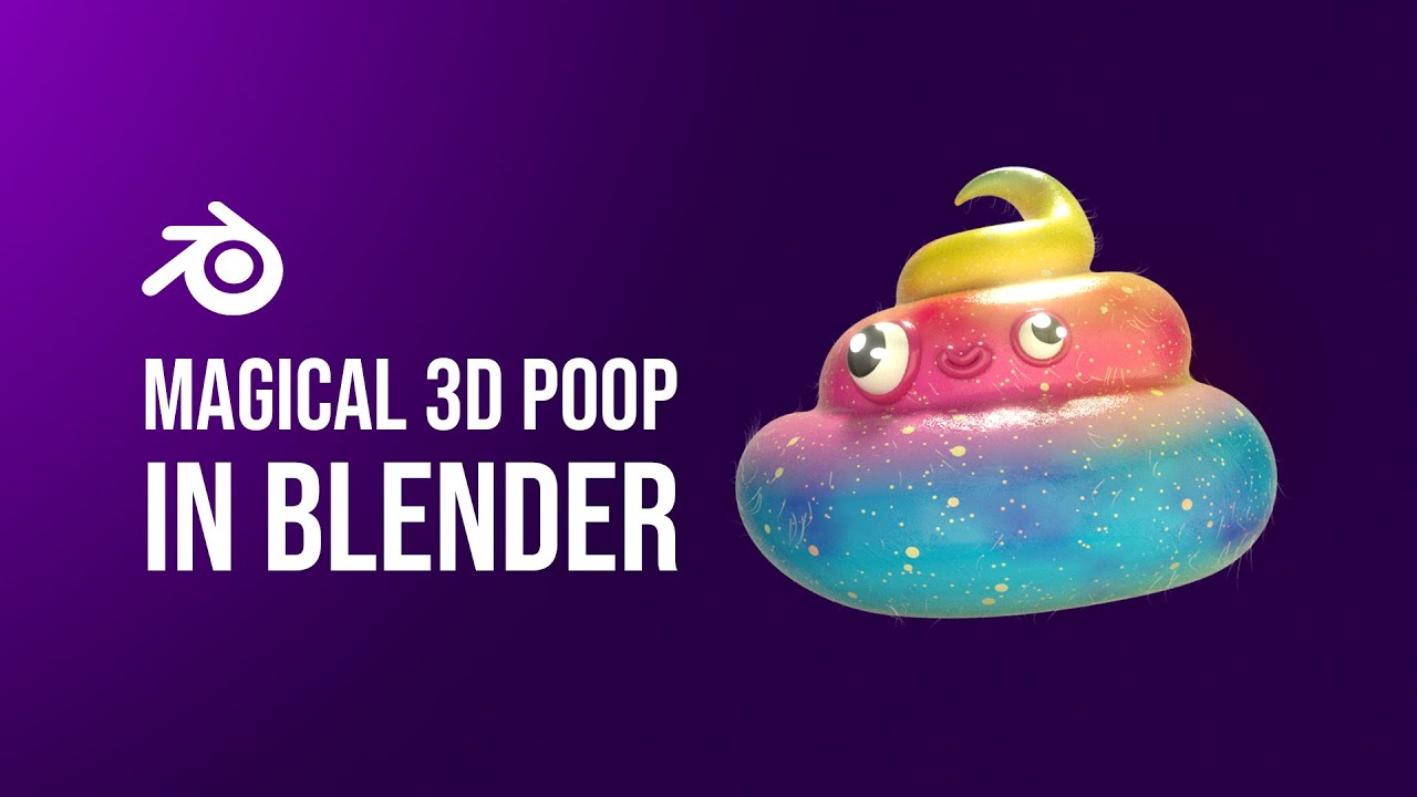 Magical 3D Unicorn Poop in Blender! - YouTube
