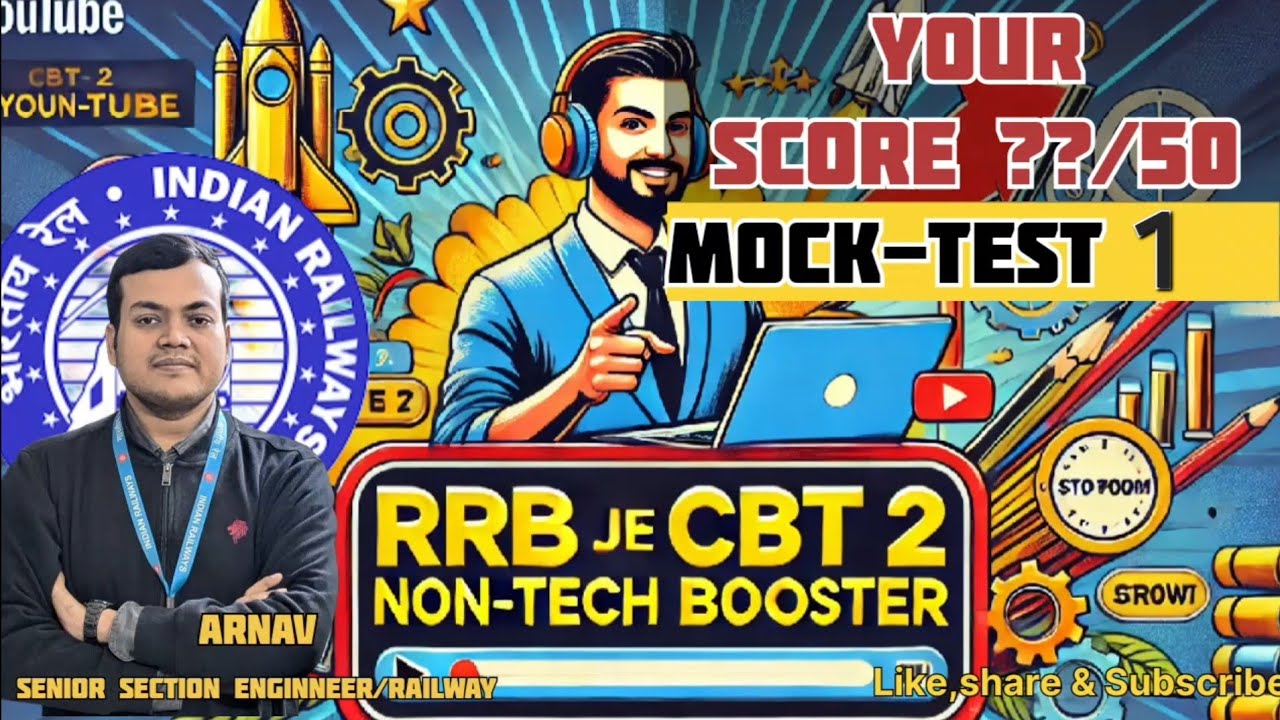 RRB JE CBT2 MOCK TEST/NONTECH BOOSTER #rrb #rrbje #exam #railway # ...