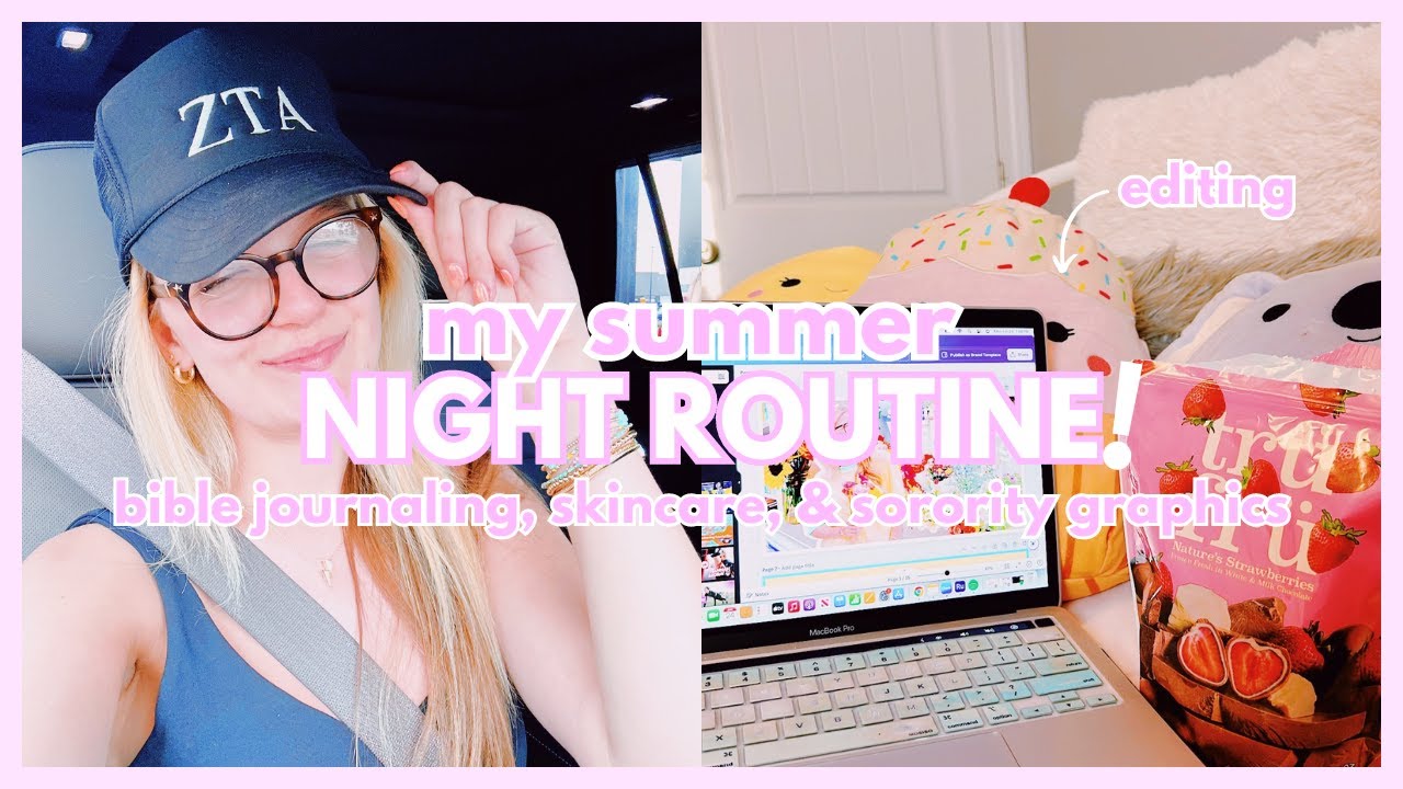 My Summer Night Routine ☀️ Bible Journaling, Skincare Routine, etc ...