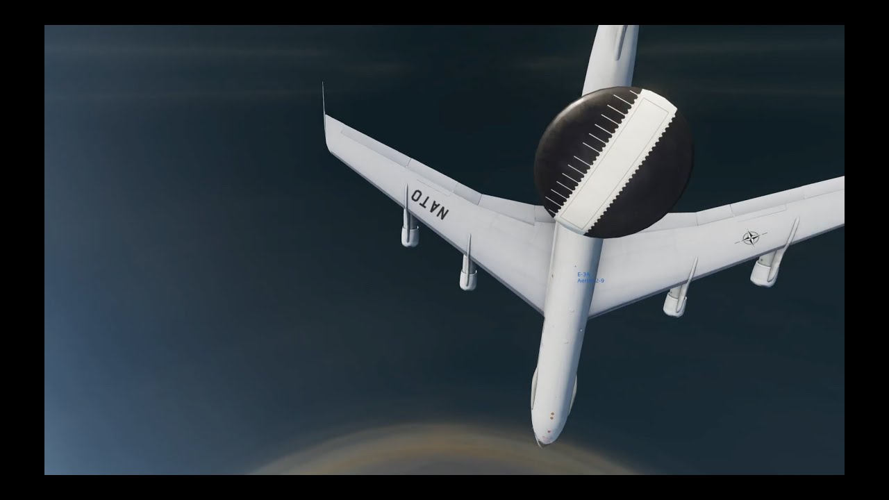 CRASHING INTO AN E-3 SENTRY AWACS (DCS : WORLD) - YouTube