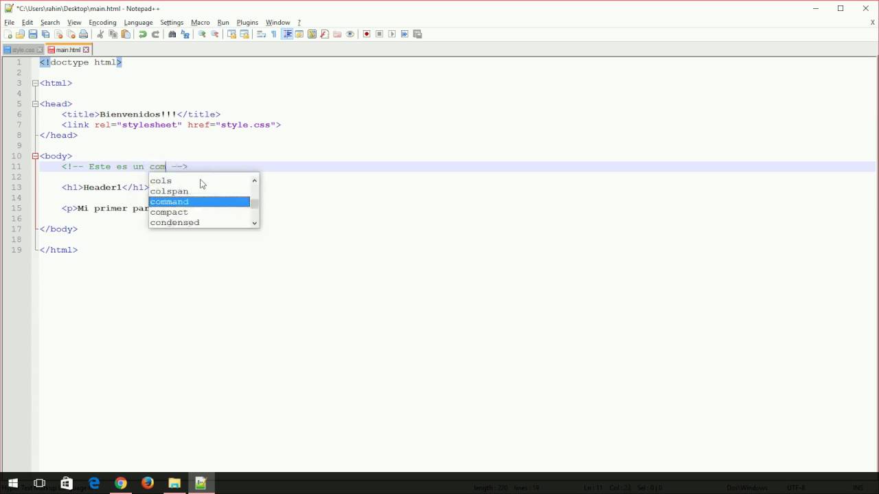 010 HTML y CSS Insertar comentarios en el codigo - YouTube
